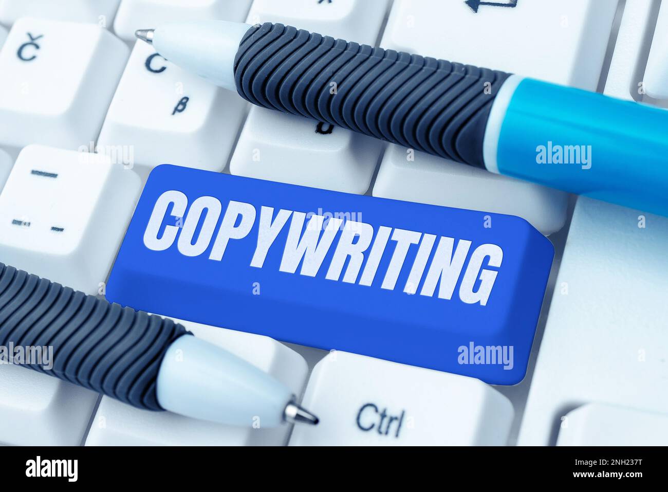 Conceptual display Copywriting. Word Written on writing the text of ...