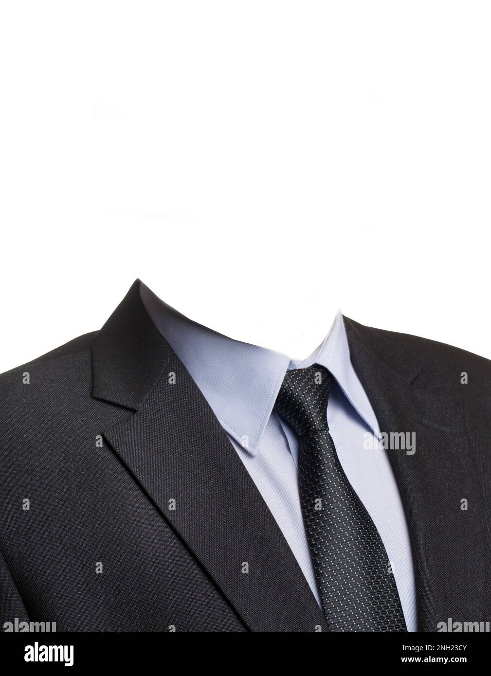 Headless businessman portrait on white background Stock Photo - Alamy