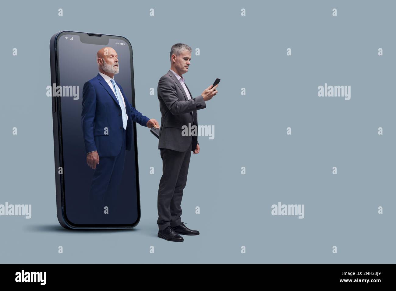 Cyber crime concept: hacker thief in a smartphone stealing a user's ...
