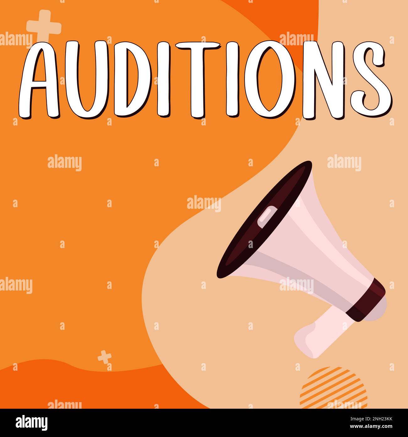 Hand writing sign Auditions, Business concept a trial performance to ...