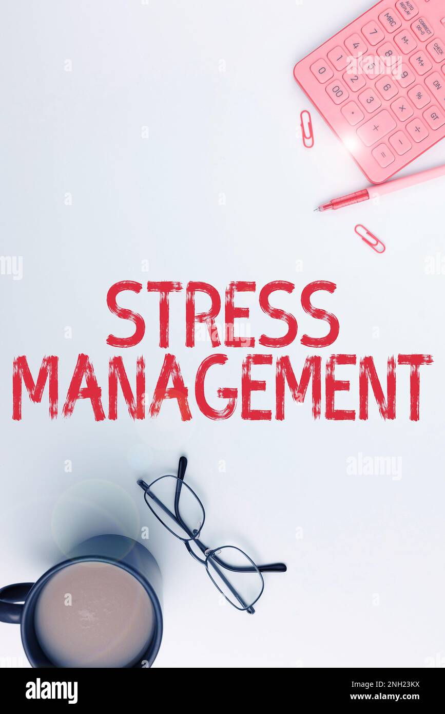 Text sign showing Stress Management. Word Written on learning ways of ...