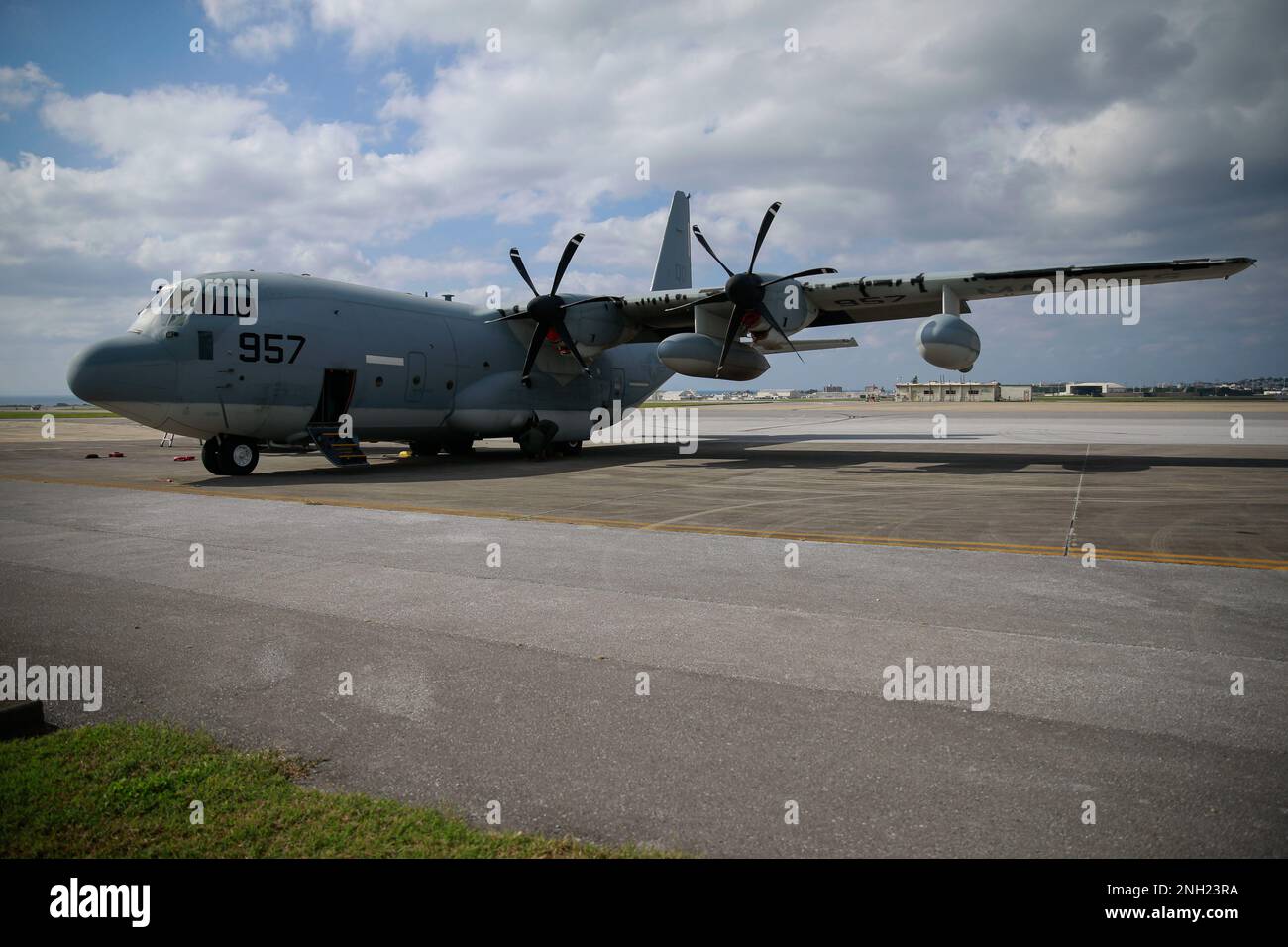 U.S. Marines with Marine Aerial Refueler Transport Squadron (VMGR) 152 ...