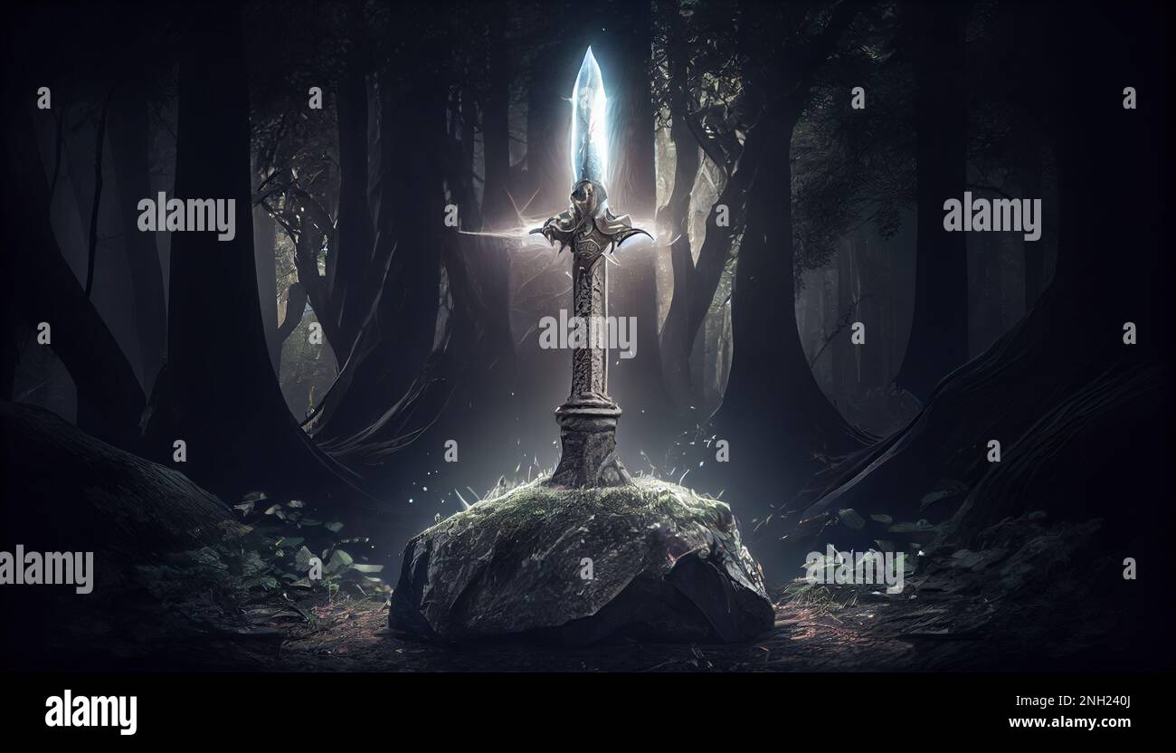 Sword in a stone hi-res stock photography and images - Alamy