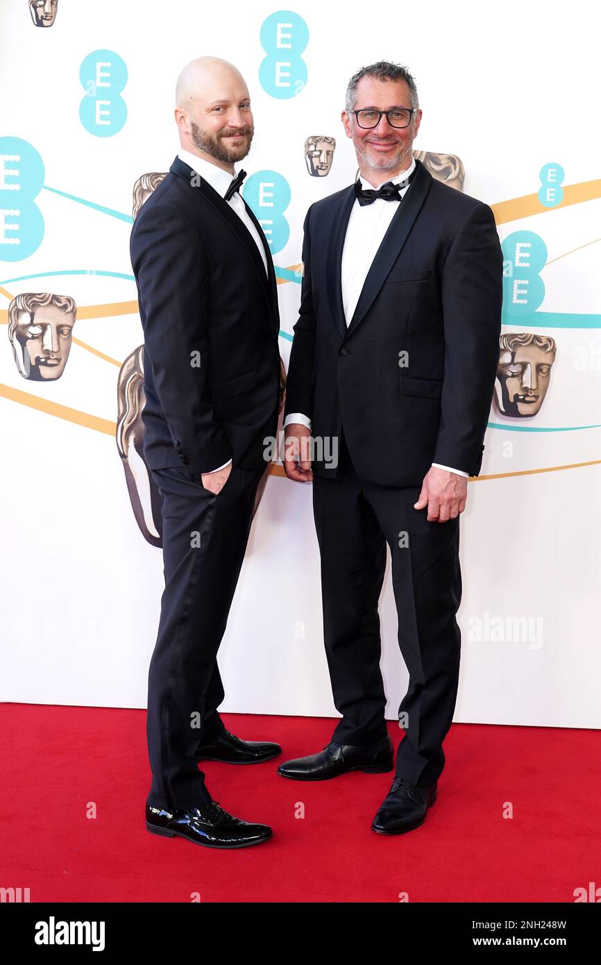 Kamil Jaffar (right) and guest attending the 76th British Academy Film ...