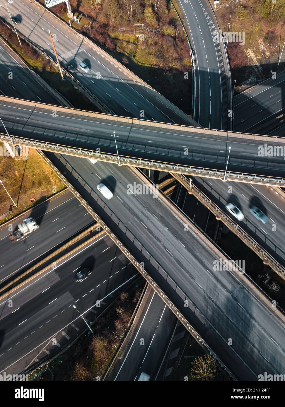 Busy Motorway Interchange Junction in the UK Stock Photo - Alamy