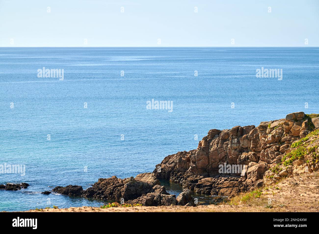 Quiberon wild coast very gentle Stock Photo - Alamy
