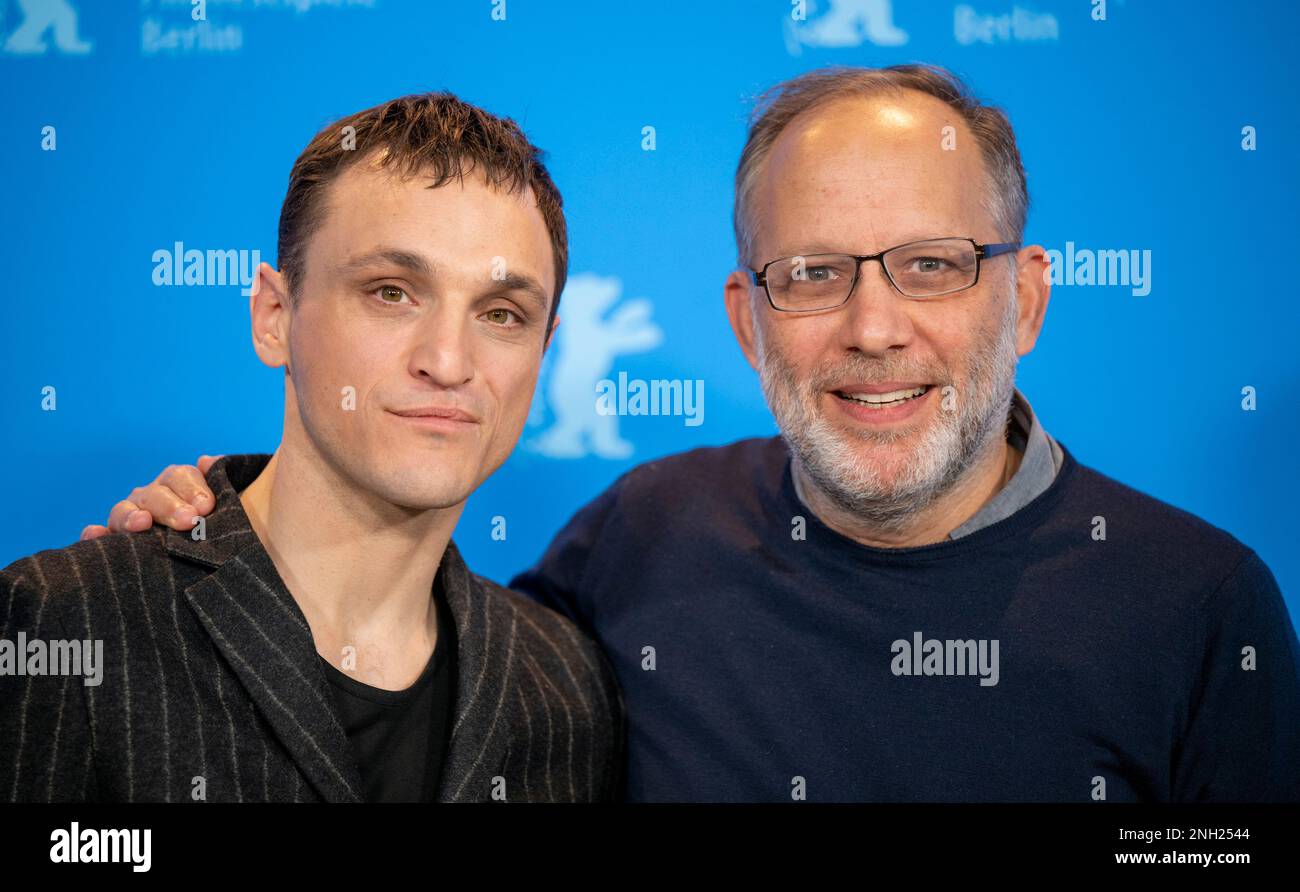 Berlin, Germany. 20th Feb, 2023. Actor Franz Rogowski from Germany (l ...