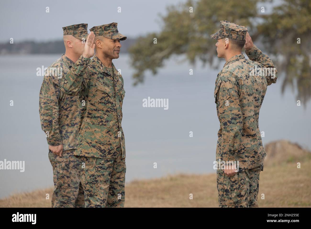 U.S. Marine Corps Brig. Gen. Calvert Worth, commanding general of 2d ...