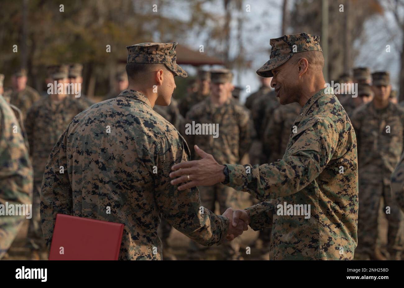 U.S. Marine Corps Brig. Gen. Calvert Worth, commanding general of 2d ...