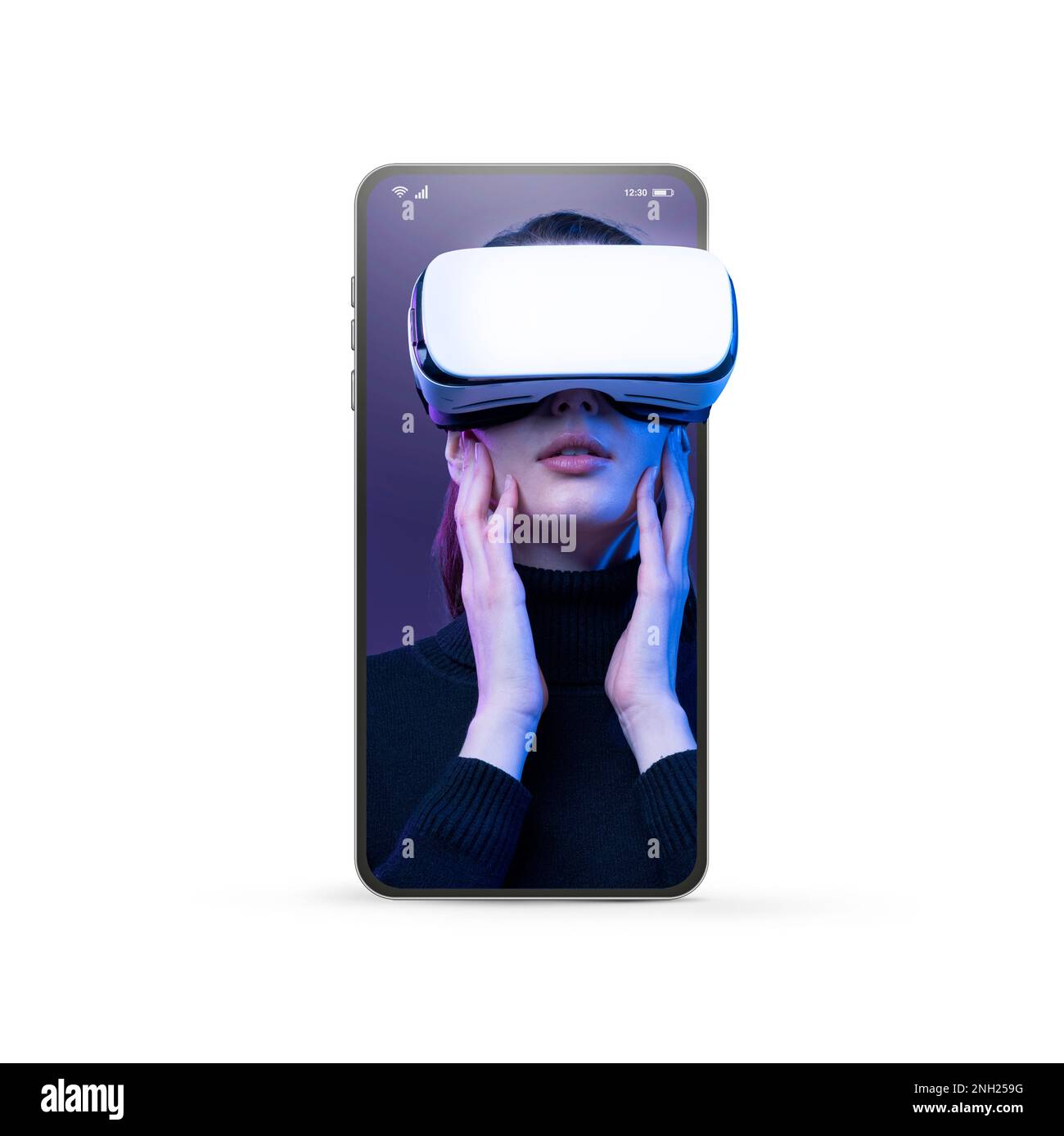 Ar augmented reality tech background Cut Out Stock Images & Pictures ...