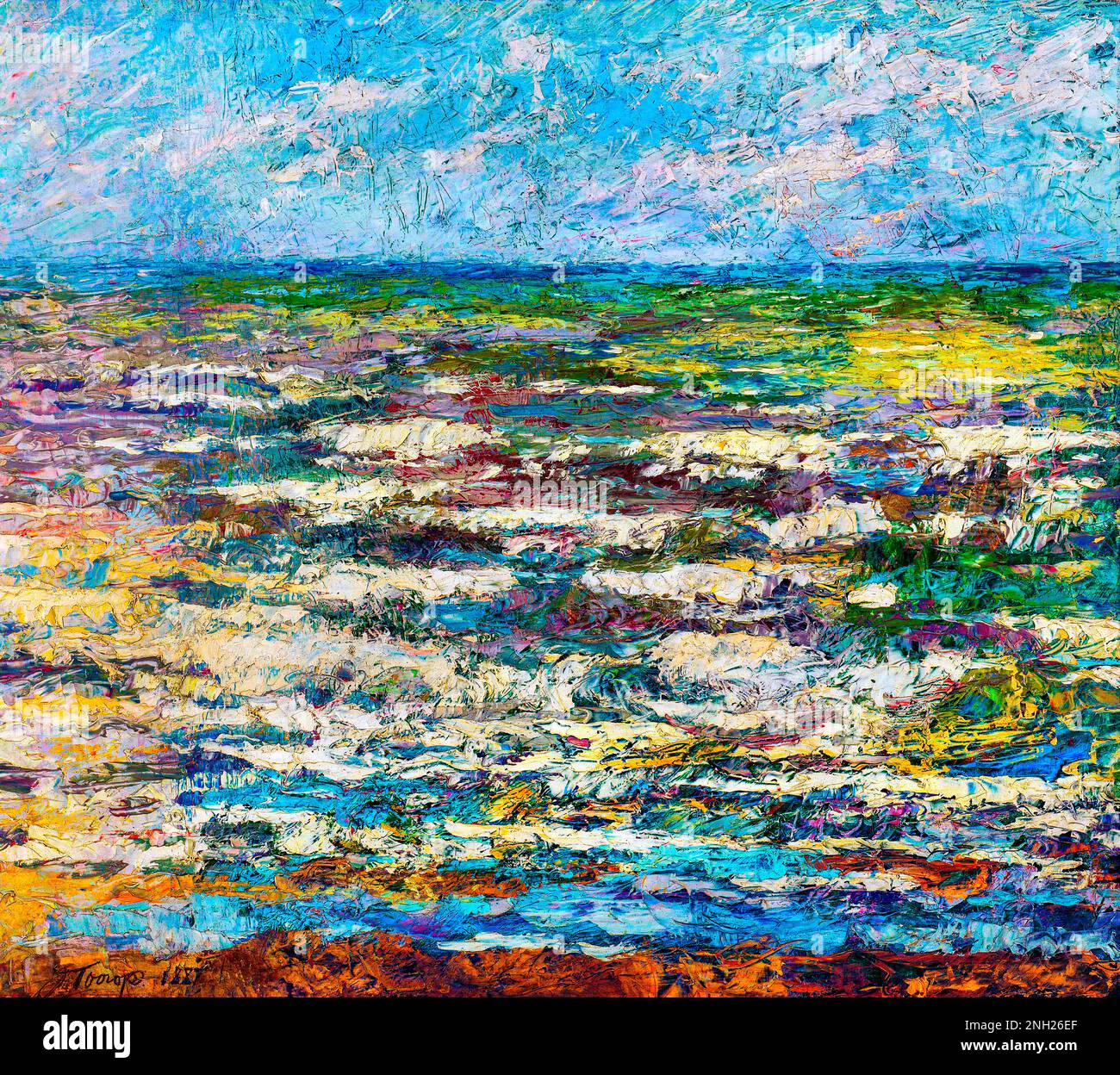 The Sea (1887) by Jan Toorop. Original from The Rijksmuseum Stock Photo ...