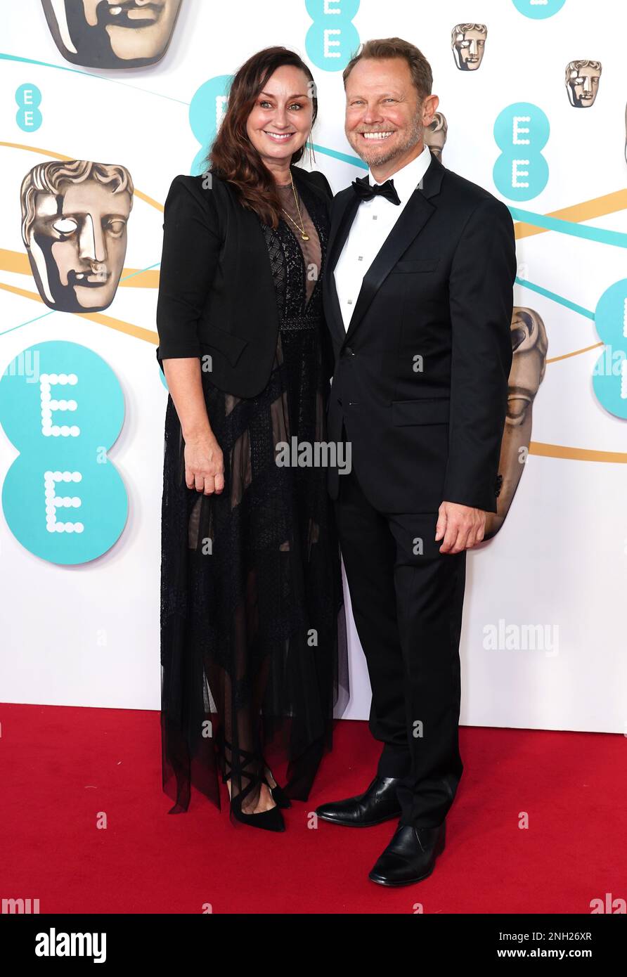 Richard Baneham (right) and guest attending the 76th British Academy ...