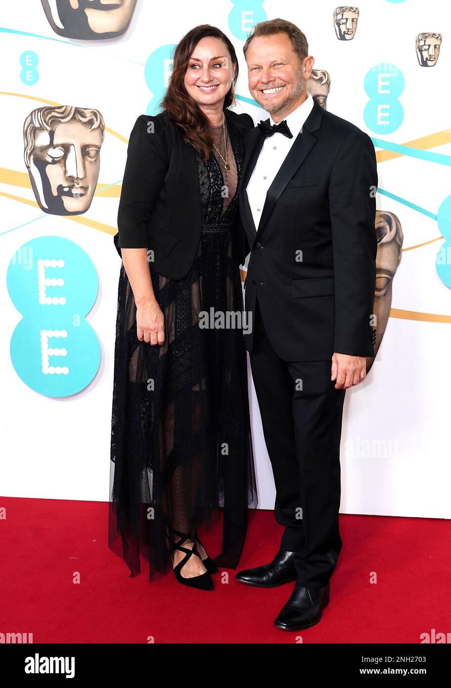 Richard Baneham (right) and guest attending the 76th British Academy ...