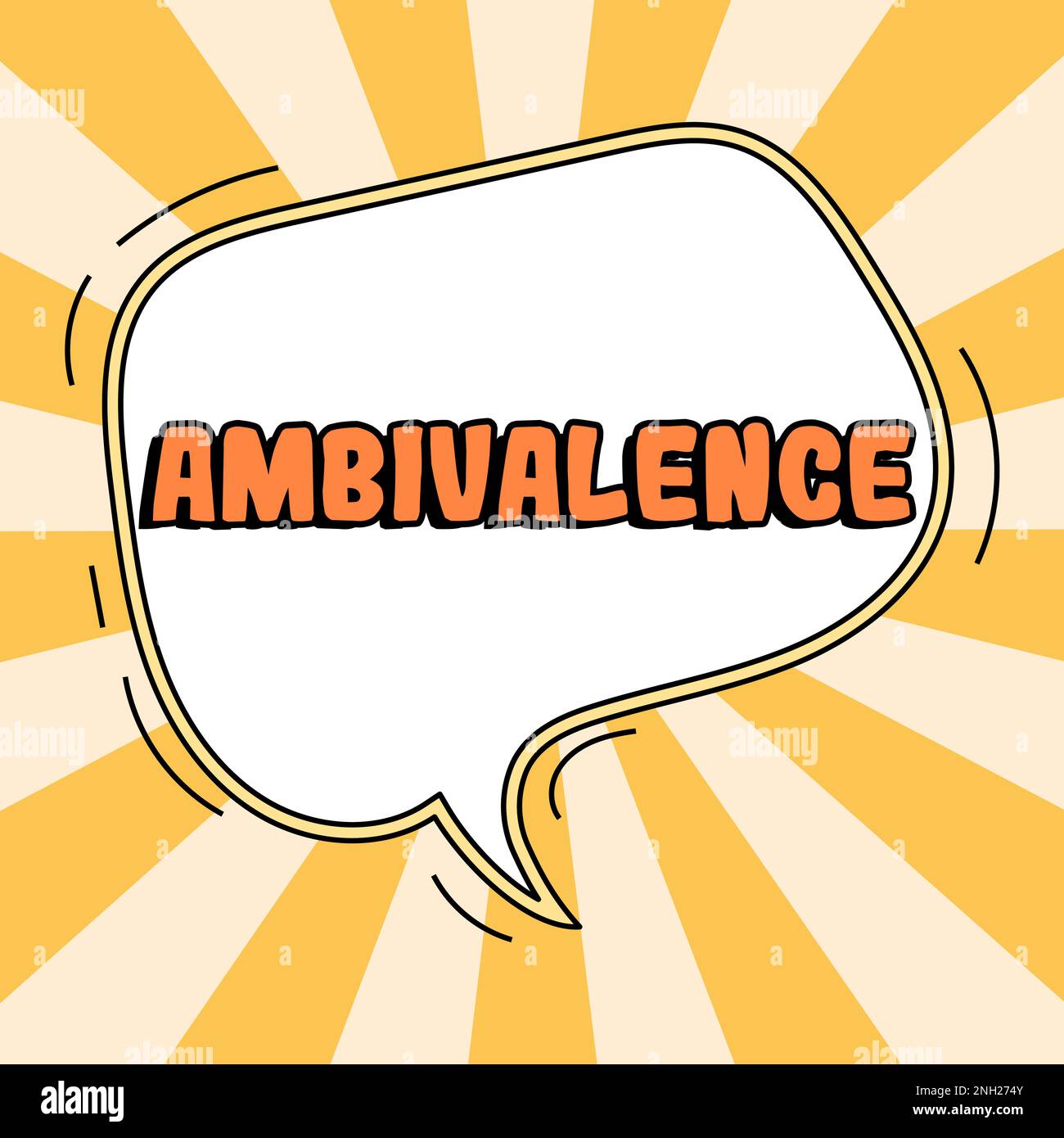 Conceptual caption Ambivalence, Word Written on attitudes or feelings ...