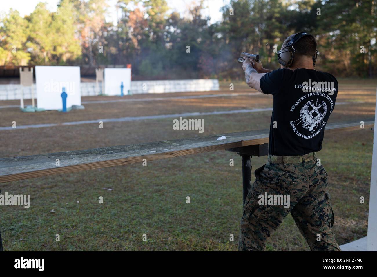 U.S. Marine Corps Sgt. Jack Fontaine, a combat instructor with Infantry Training Battalion ...