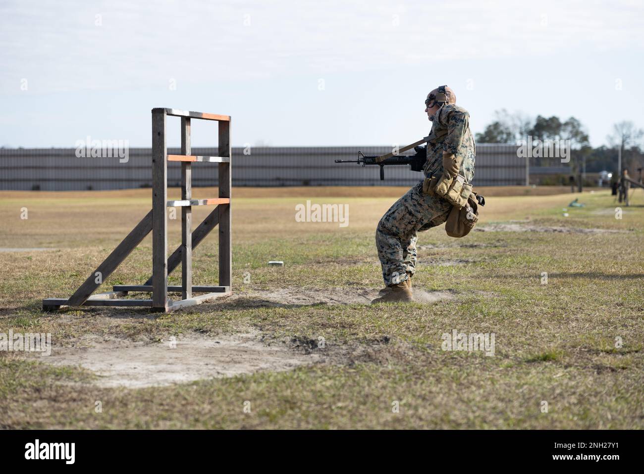 U.S. Marine Corps 1st Lt. Dryden Phelps, the Alpha range Officer in ...