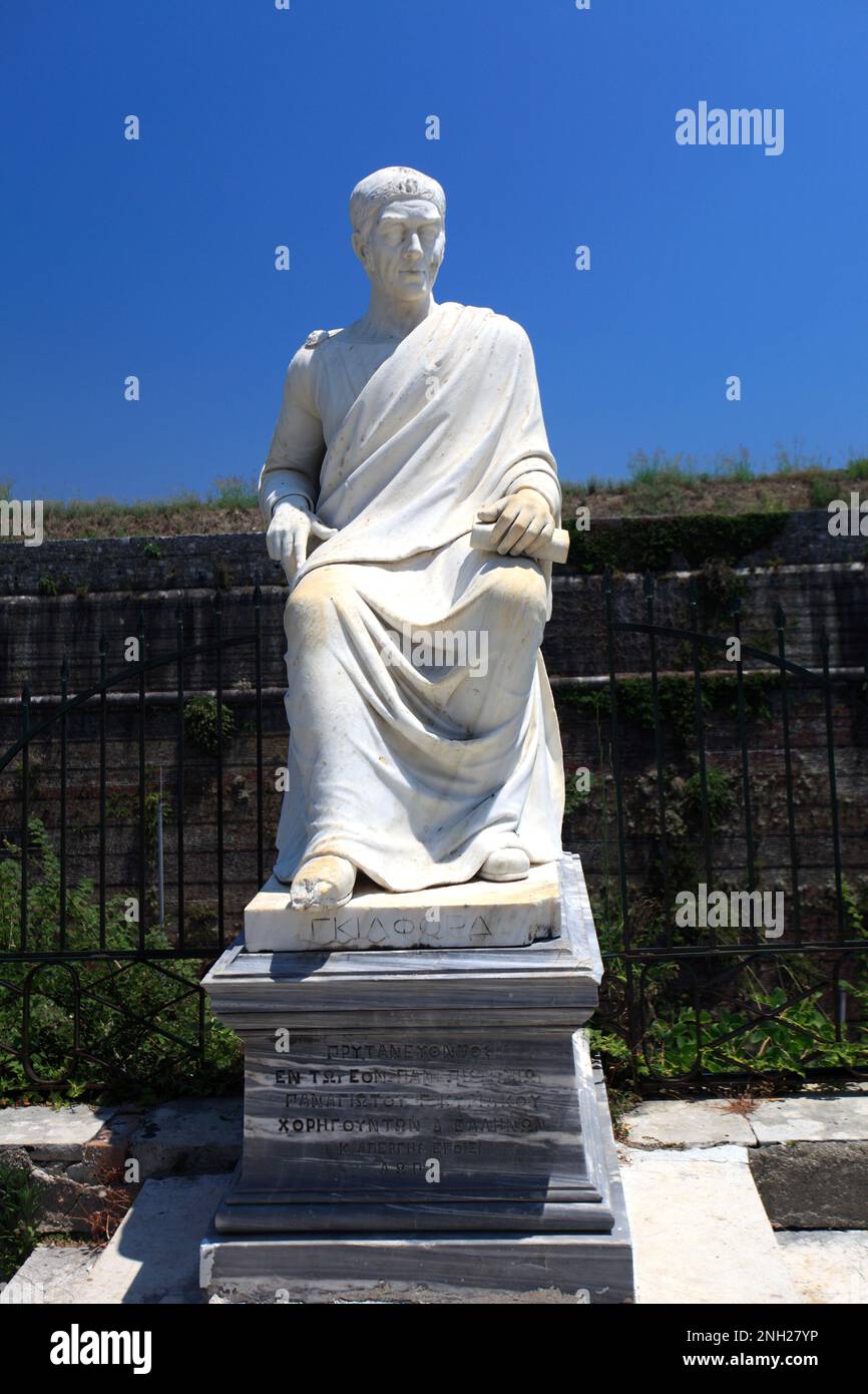 Lord Guildford statue, Corfu Town, Corfu Island, Greece, Europe Stock ...
