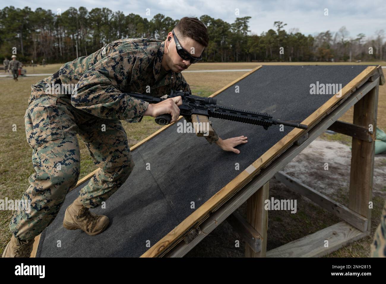 U.S. Marine Corps 1st Lt. Gregory Johnson, a combat engineer officer ...