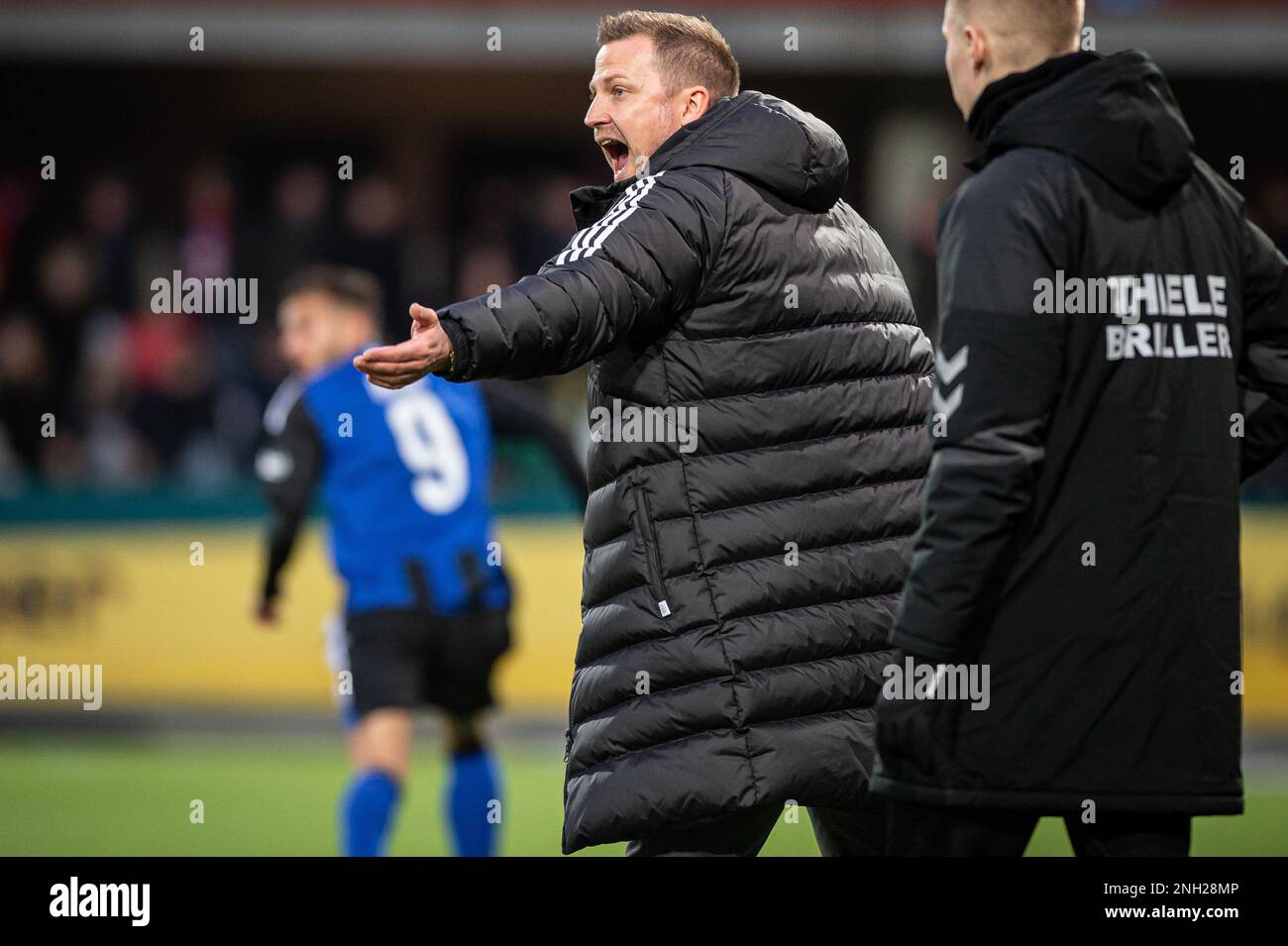 Silkeborg, Denmark. 19th Feb, 2023. Head coach Jacob Neestrup of FC ...