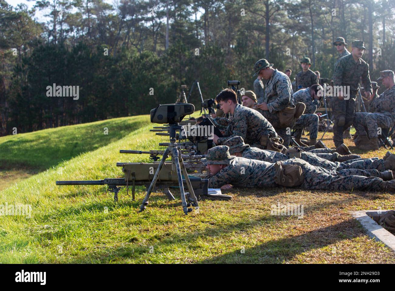 U.S. Marines with various units across 2nd Marine Division aim at ...