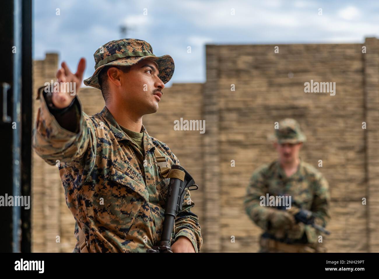 U.S. Marine Corps Sgt. Jorge Faris, a heavy equipment operator with ...