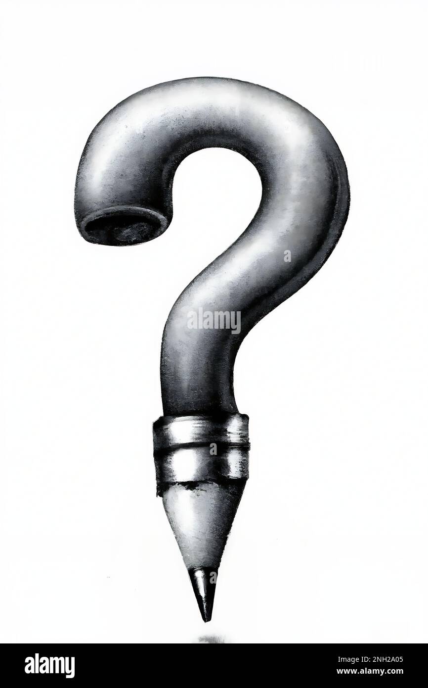 Drawing question pen Stock Photo - Alamy