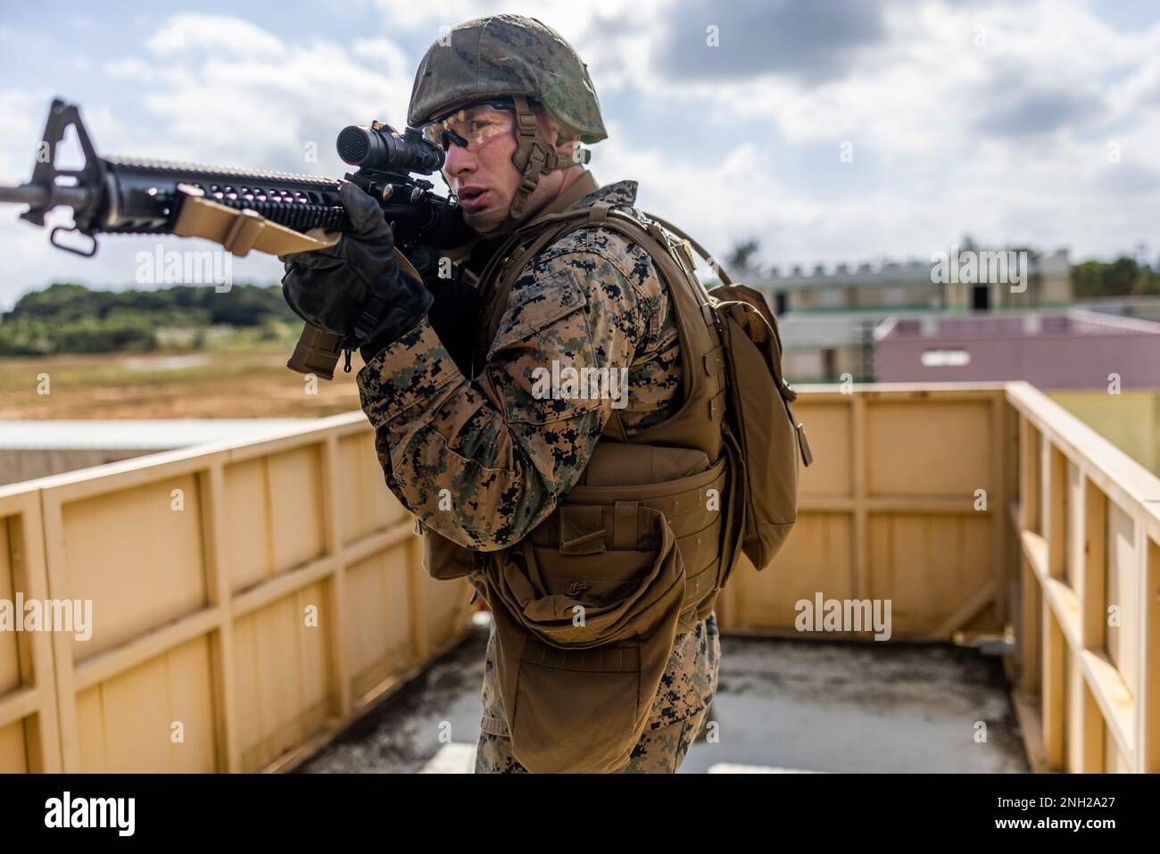U.S. Marine Corps Cpl. Christopher Burke, a heavy equipment operator ...