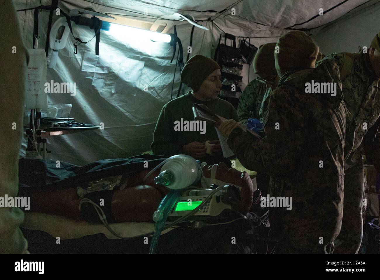 U.S. Navy Corpsmen with Forward Resuscitative Surgical Team (FRST ...