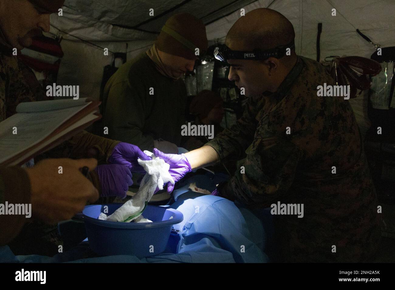 U.S. Navy Corpsmen with Forward Resuscitative Surgical Team (FRST ...
