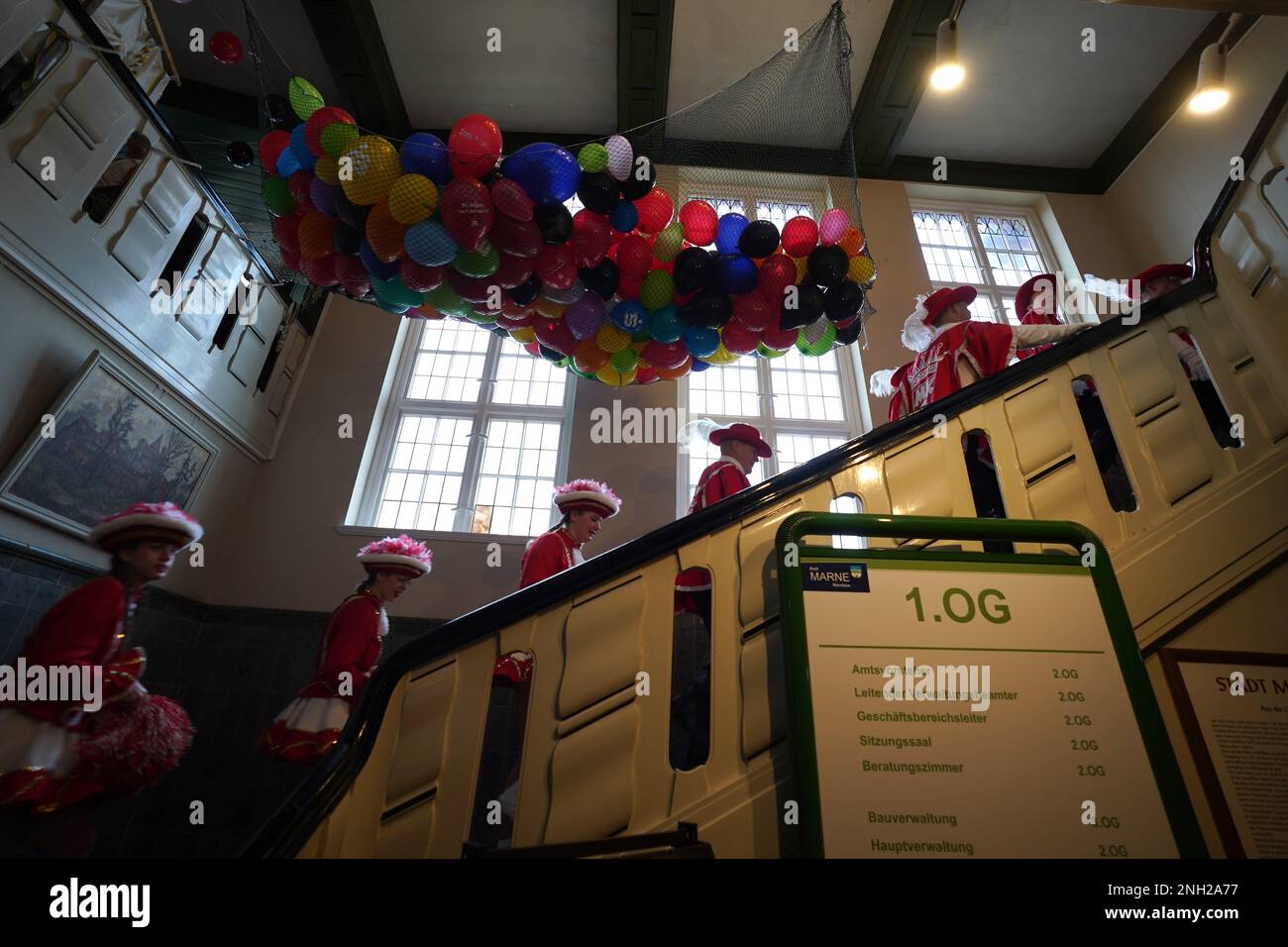 Marne, Germany. 20th Feb, 2023. The carnivalists of the Marner ...