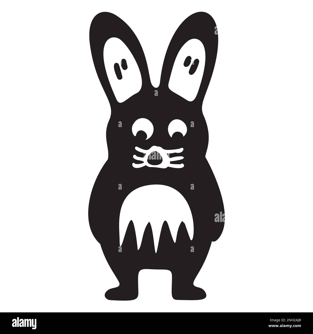 Cute easter bunny cartoon clipart. Vector rabbit motif Stock Vector ...