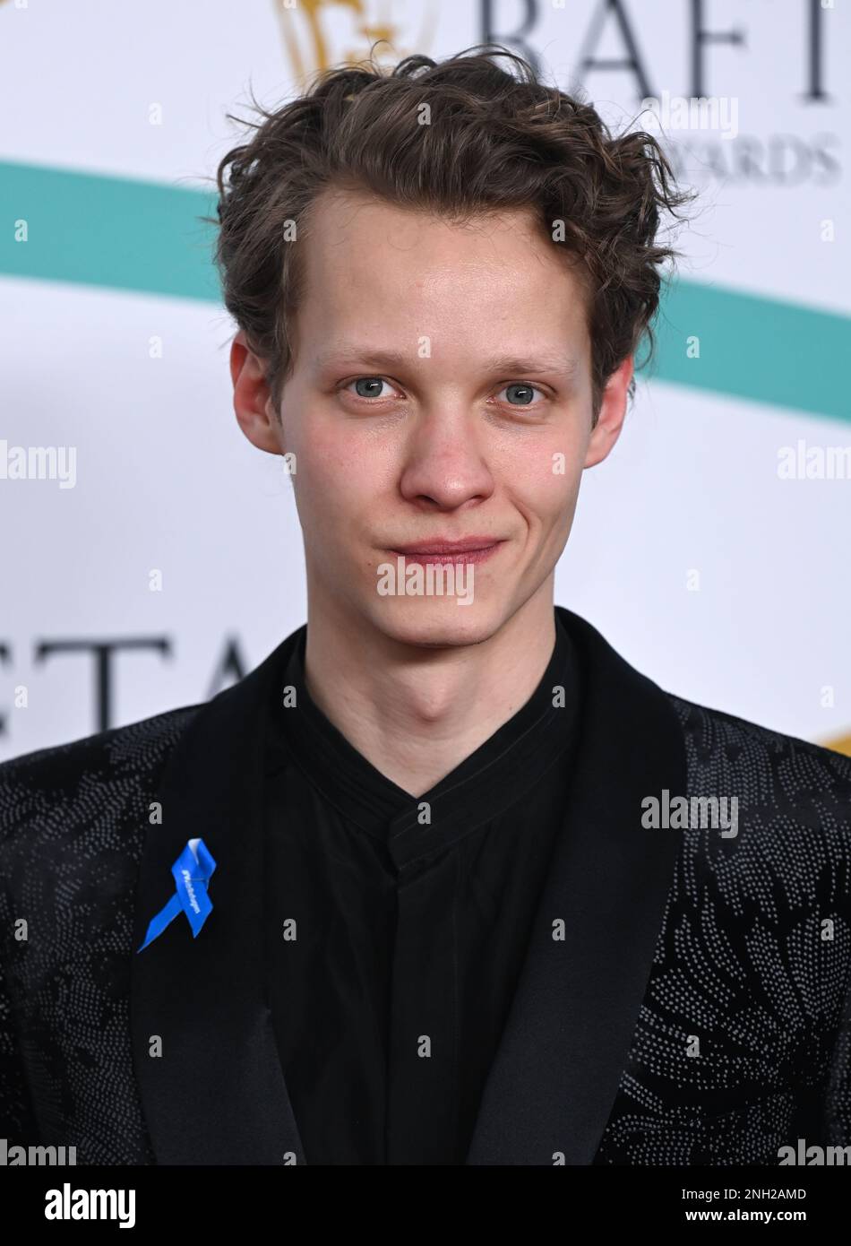 February 19th, 2023, London, UK. Felix Kammerer arriving at the 2023 EE ...
