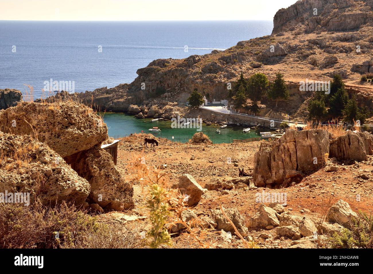 St. Paul's bay, Rhodes Stock Photo - Alamy