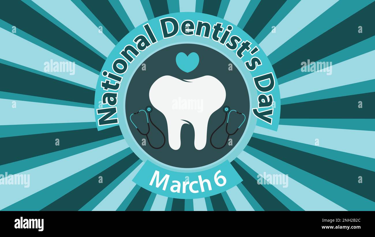 National Dentist's Day vector banner design celebrated in march every year. National Dentist's ...