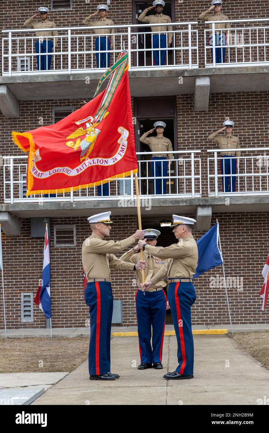 U.S. Marine Corps Lt. Col. Harold J. Everhart, the outgoing commanding ...
