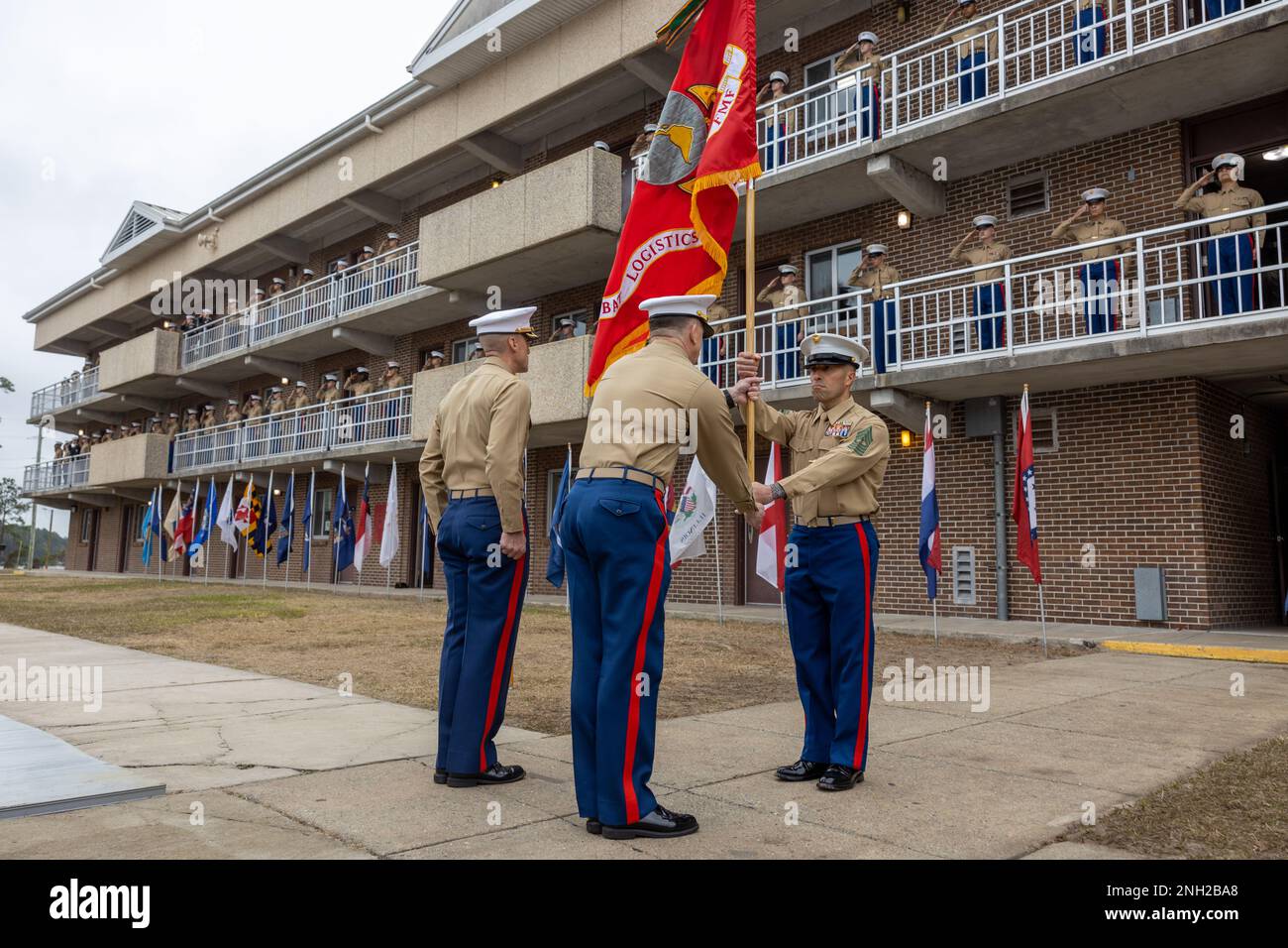 U.S. Marine Corps Lt. Col. Harold J. Everhart, the outgoing commanding ...