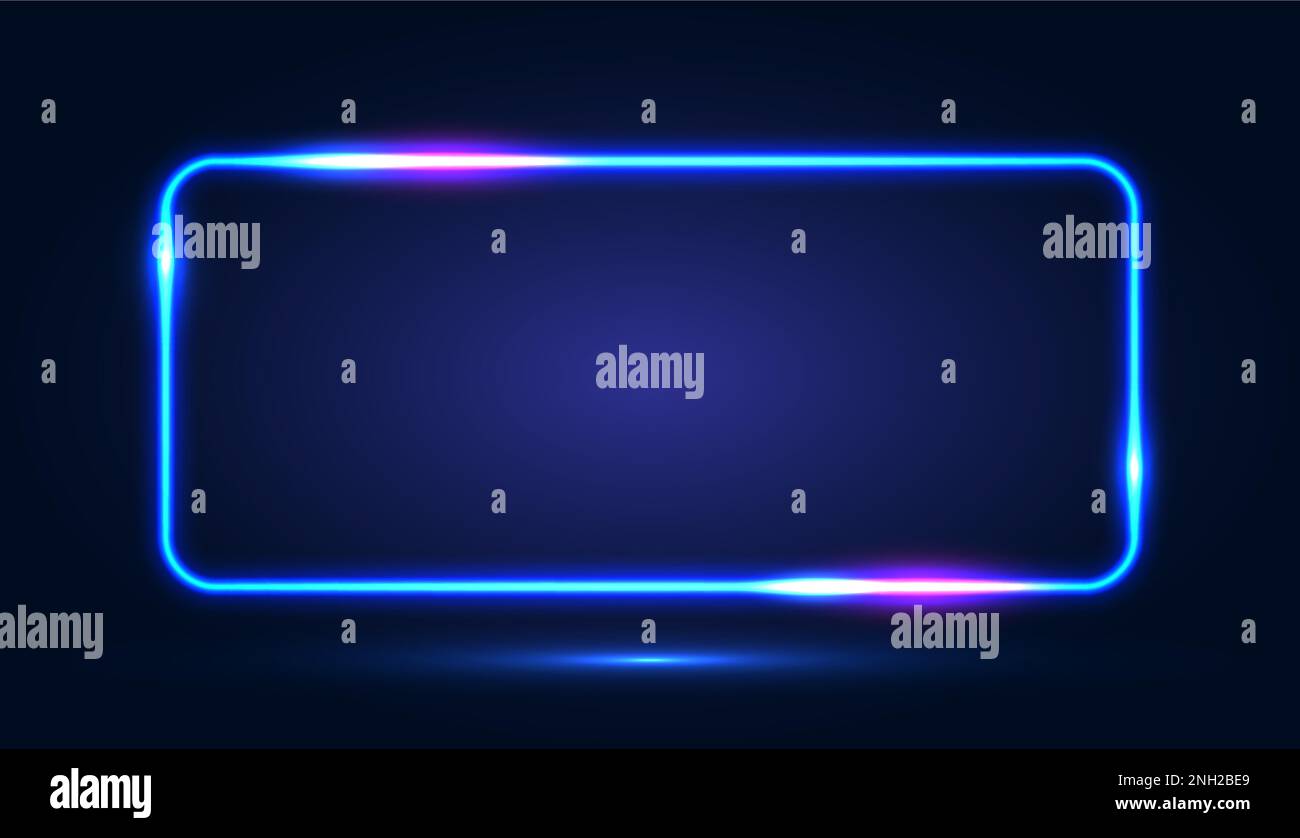 Dark blue glowing rectangular rectangle Stock Vector Images - Alamy