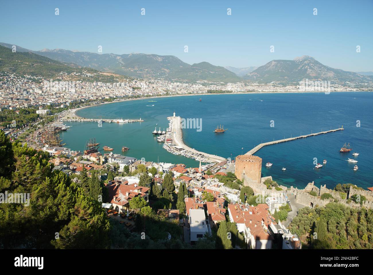 Aerial View of Alanya Town in Antalya City, Turkiye Stock Photo - Alamy