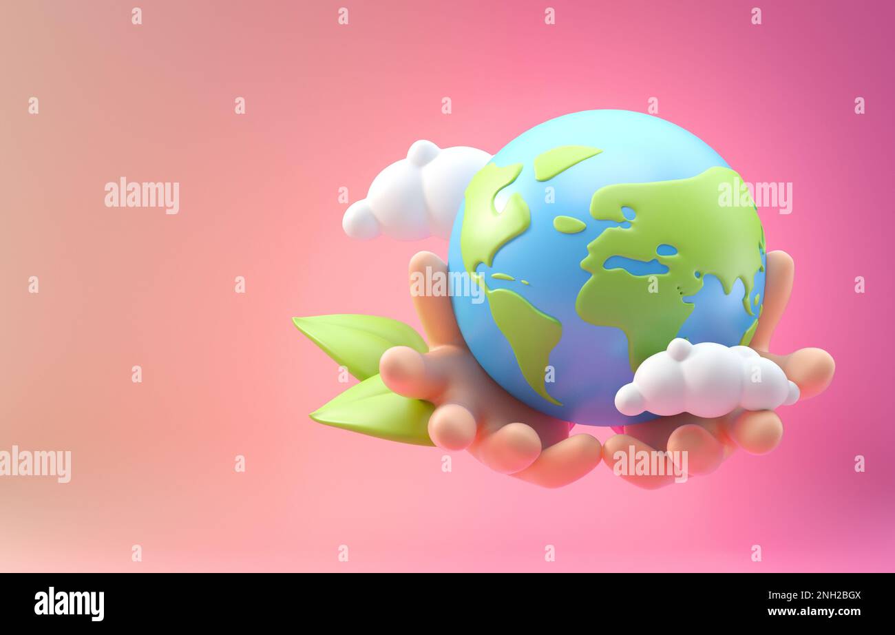 Earth Day Concept. 3D Illustration Stock Photo - Alamy