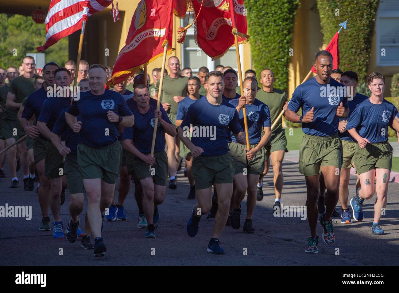 U.S. Marine Corps Brig. Gen. Jason L. Morris (left), commanding general ...