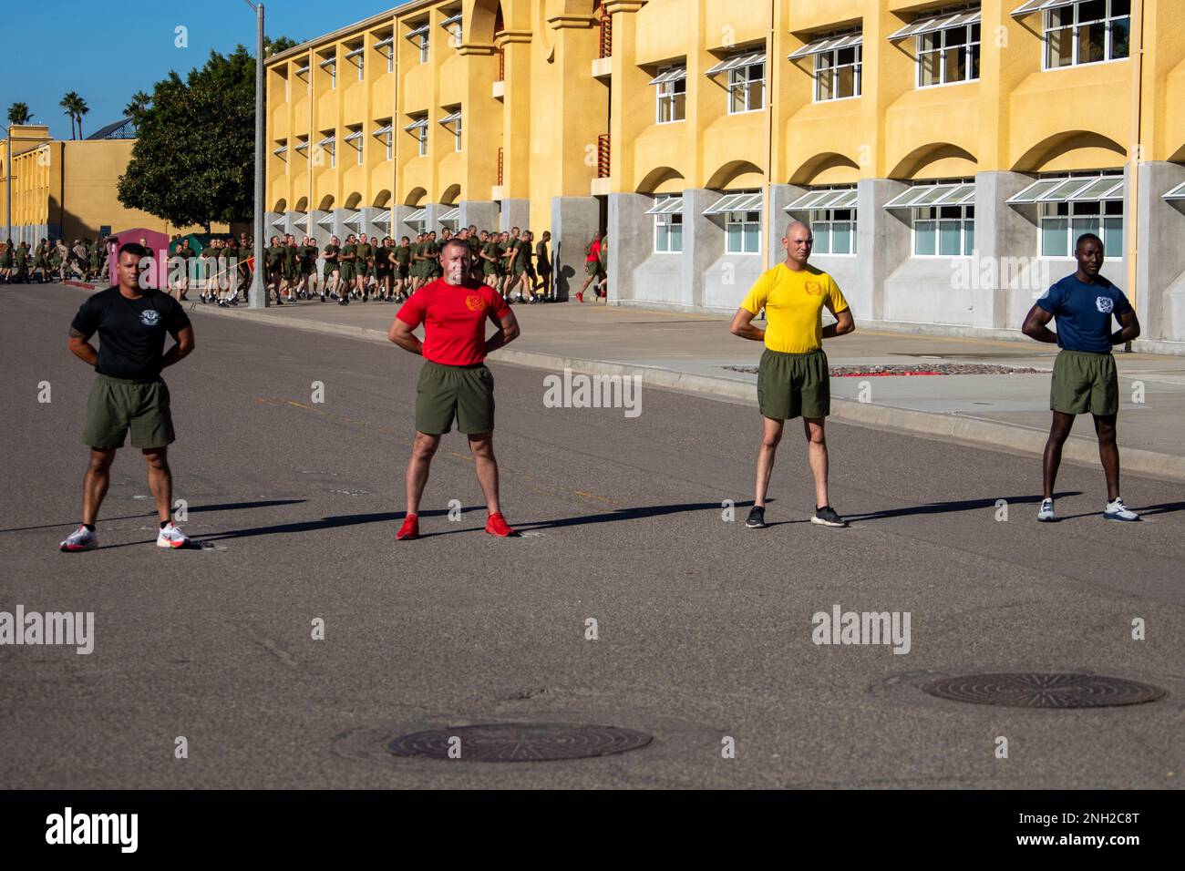 U S Marine Corps Drill Masters With Recruit Training Regiment Await