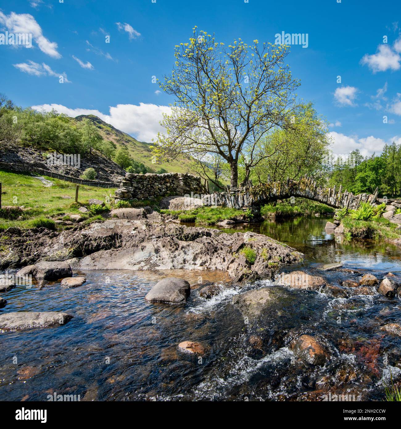 Salters Bridge in Langdale in the Lake District Stock Photo - Alamy