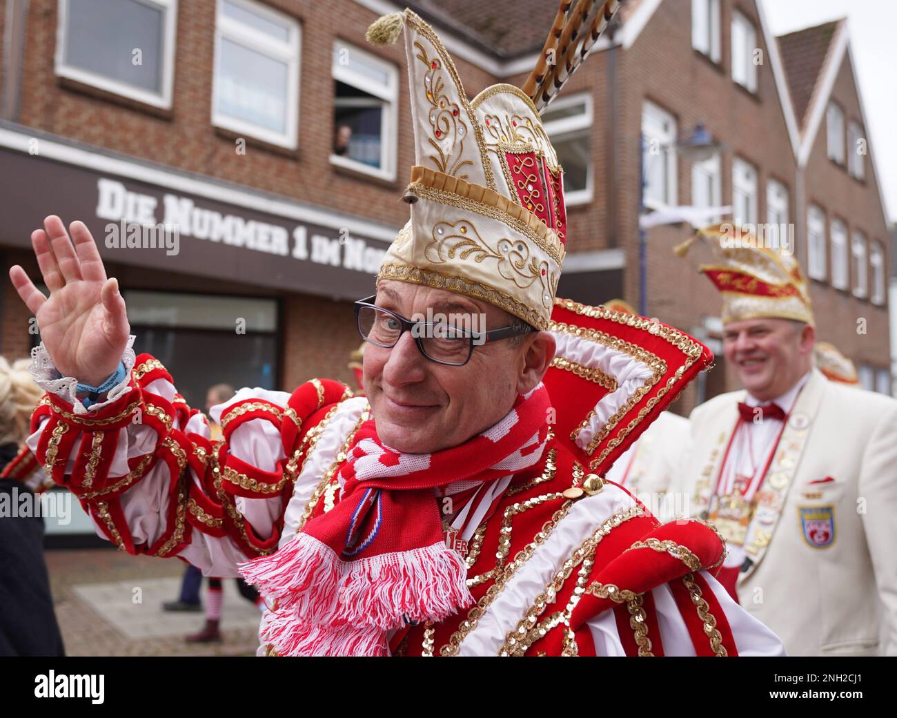 Marne, Germany. 20th Feb, 2023. Prince Holger I and the members of the ...