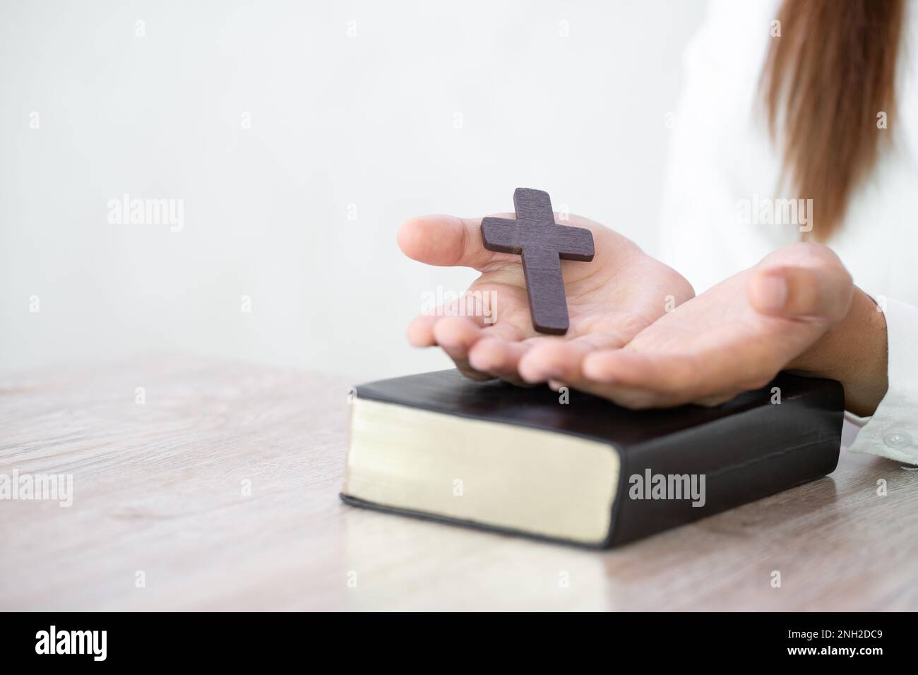 Christian Religion concept background, Human hands open palm up worship ...