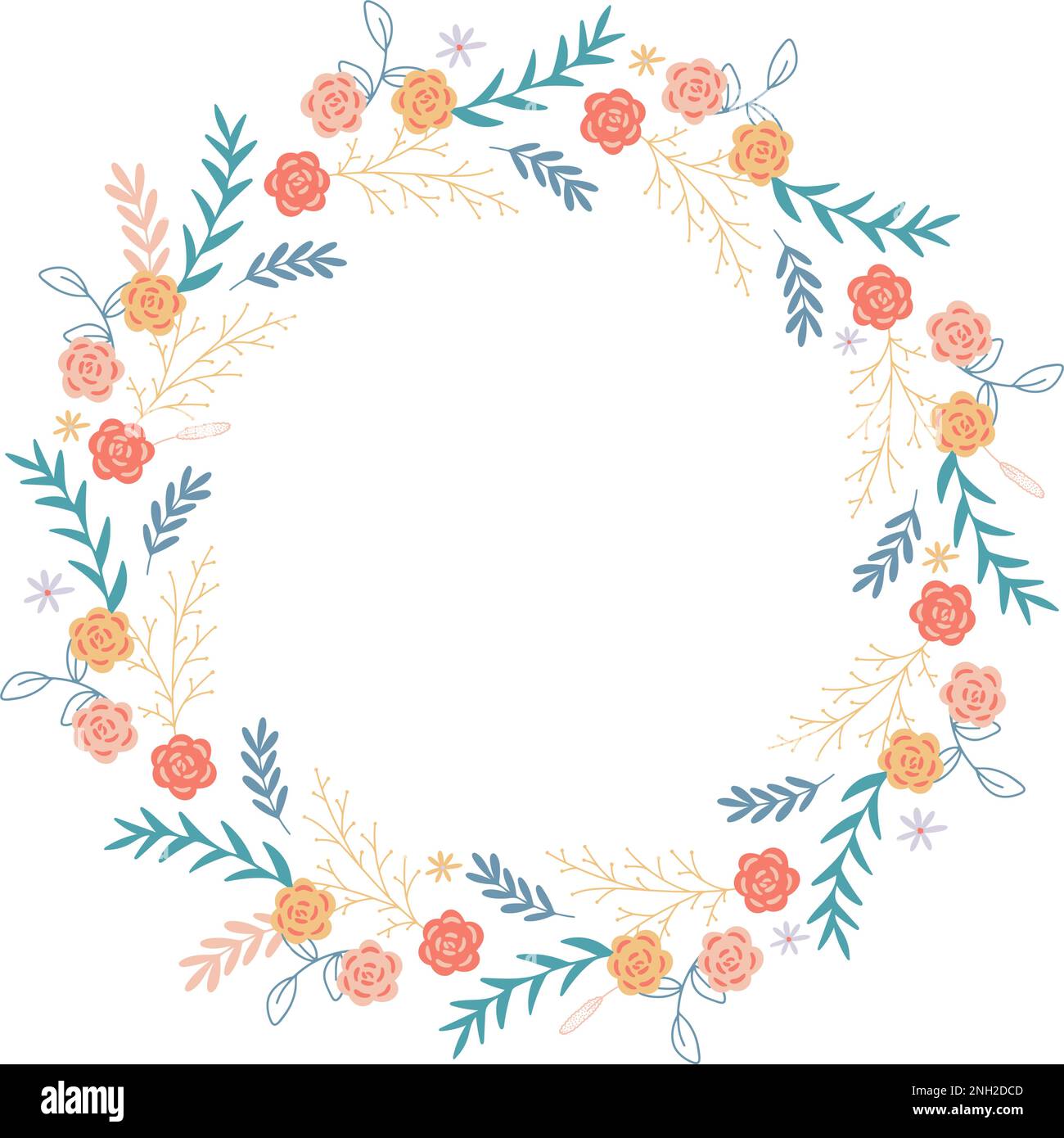 Flower frame for postcards or invitation Stock Vector Image & Art - Alamy