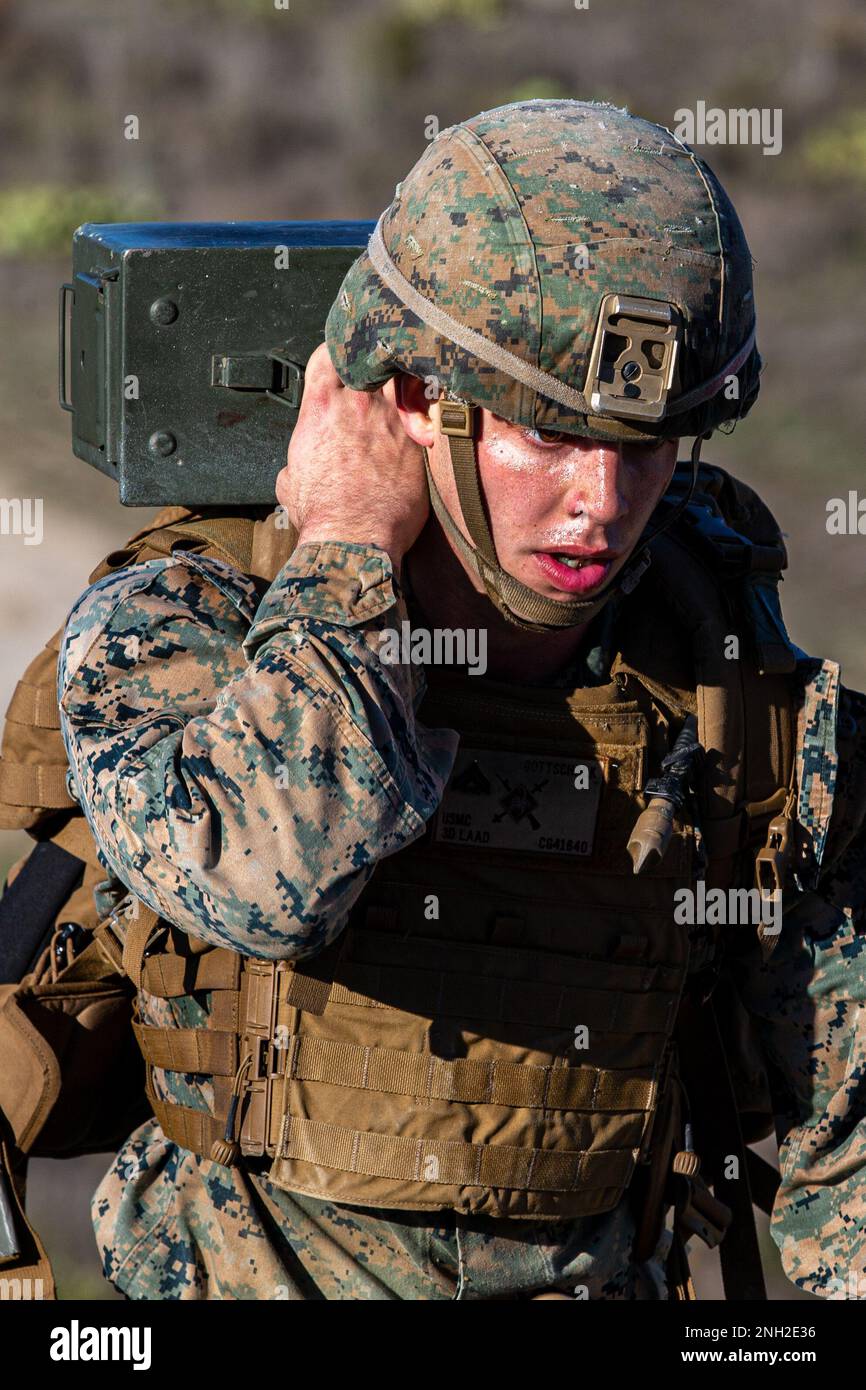 U.S. Marine Corps Cpl. Cameron Gottschalk, a radio operator with 3rd ...