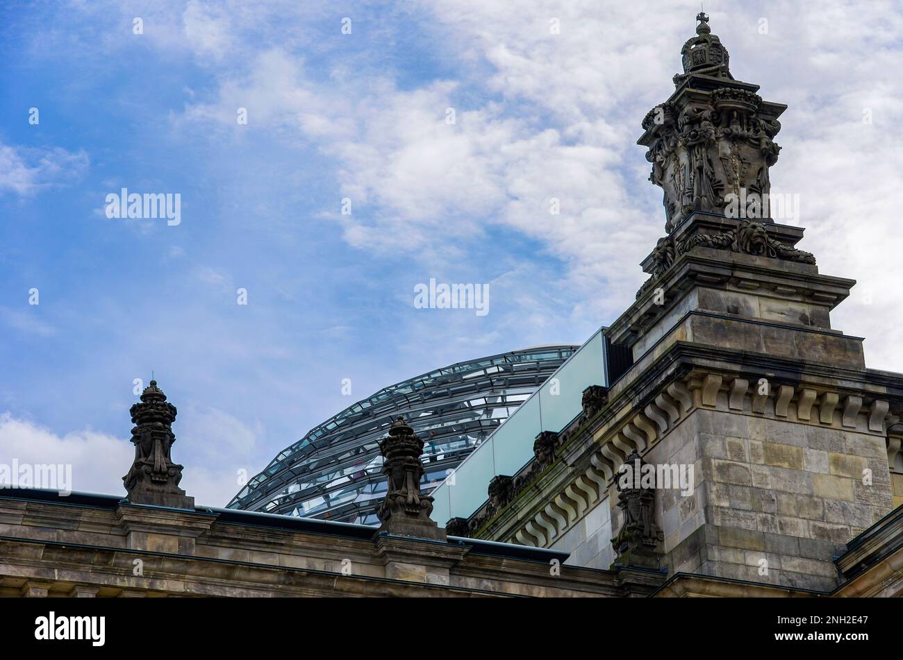 Former Reichstag building, seat of the German Bundestag, the parliament ...