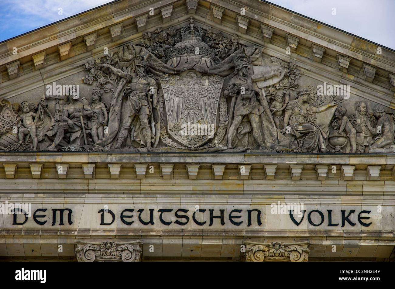 To The German People, former Reichstag building, seat of the German ...
