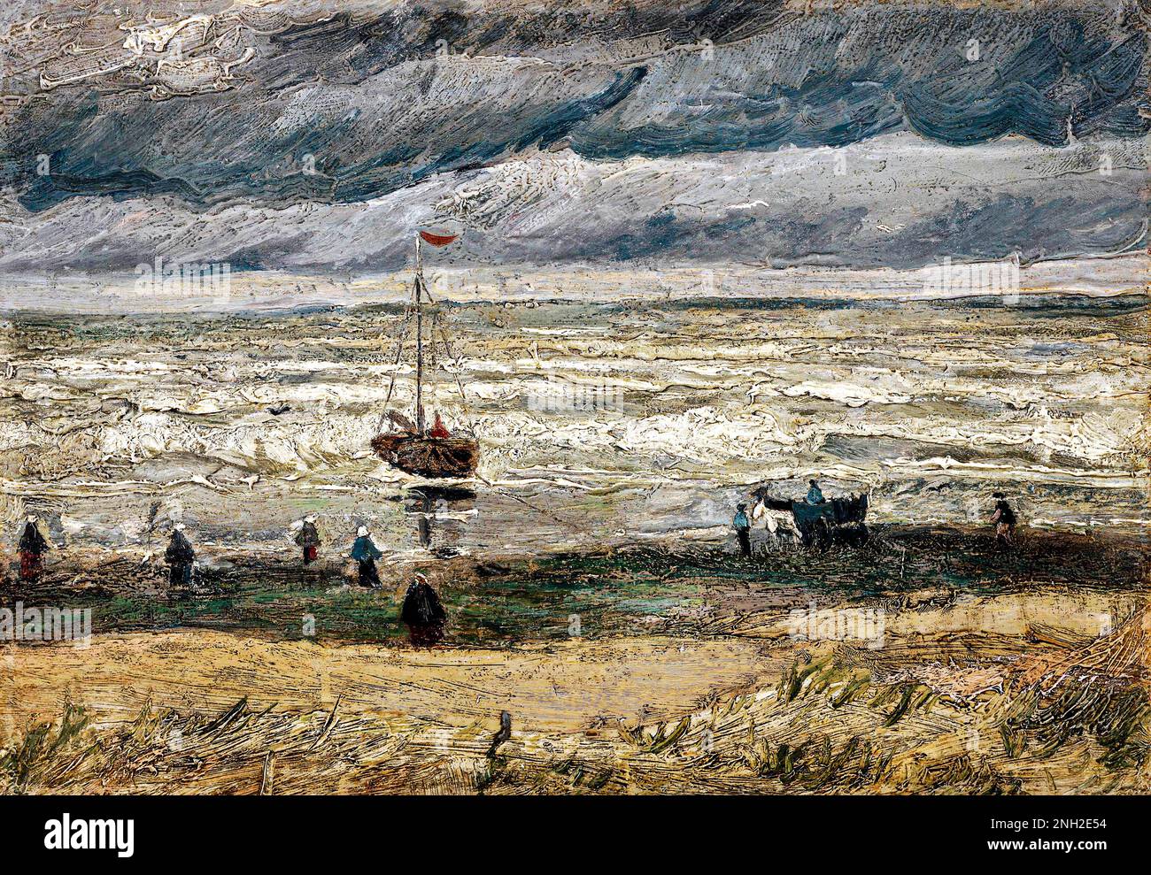Vincent van Gogh's Beach at Scheveningen in Stormy Weather (1882 ...