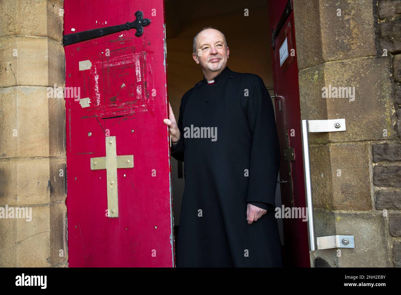 Anglican Vicar in a church. Oldham. Manchester. United Kingdom Stock ...